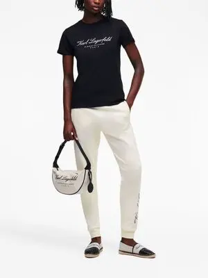 Karl Lagerfeld Hotel Karl Embroidered-logo T-shirt