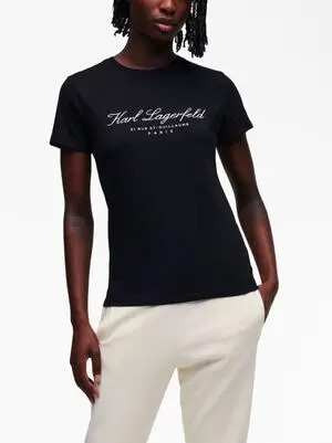 Karl Lagerfeld Hotel Karl Embroidered-logo T-shirt