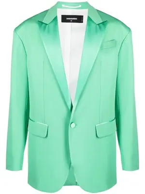 Dsquared2 Single-breasted Silk Blazer - Green