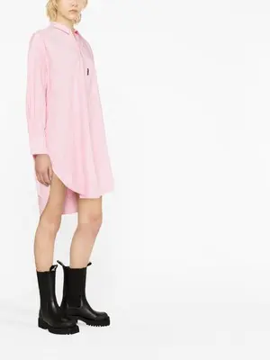 Palm Angels Long-sleeve Shirt Dress - Pink
