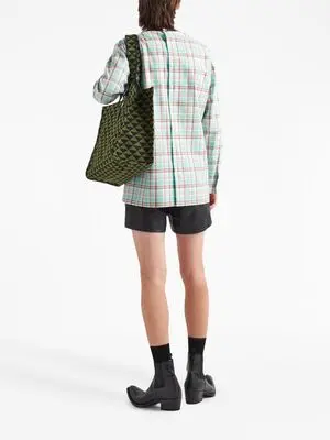 Prada Zigzag-trim Cotton Shirt