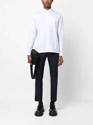 Prada Cropped Tailored Trousers - Blue