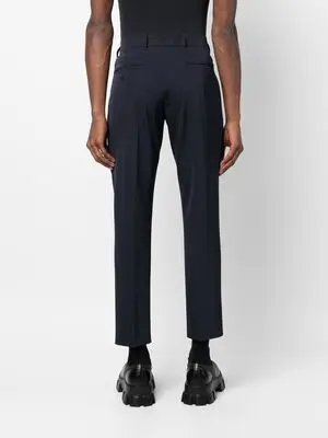 Prada Cropped Tailored Trousers - Blue