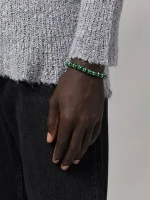 Emanuele Bicocchi Tiger Eye Beaded Bracelet - Green