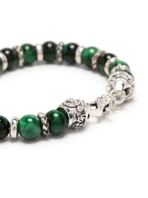 Emanuele Bicocchi Tiger Eye Beaded Bracelet - Green