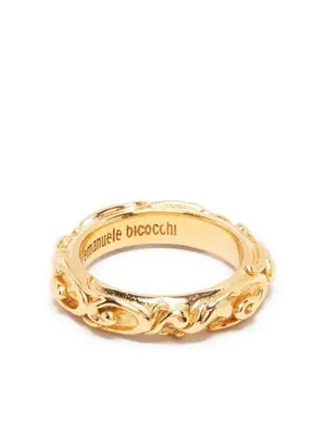 Emanuele Bicocchi Plated Arabesque Band Ring - Gold