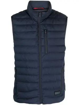 FAY High-neck Padded Gilet - Blue