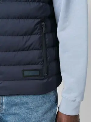 FAY High-neck Padded Gilet - Blue