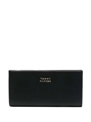 Tommy Hilfiger Logo-plaque Leather Wallet - Black