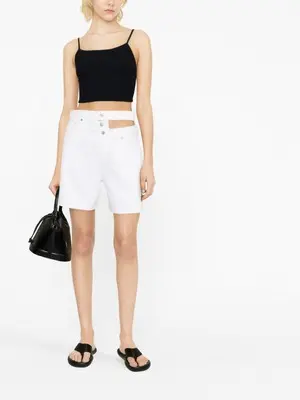AGOLDE Cut-out Denim Shorts