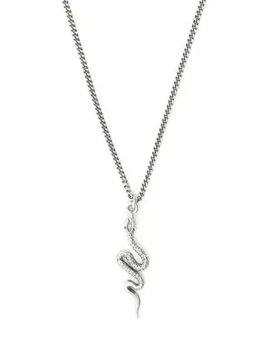 Emanuele Bicocchi Serpent Pendant Necklace - Silver