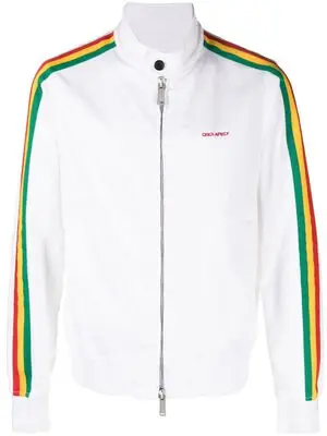 Dsquared2 Stripe-trim Bomber Jacket - White