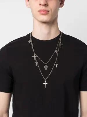 Emanuele Bicocchi Crosses Double Chain Necklace