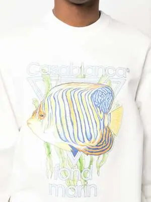 Casablanca Fond Marin Printed Sweatshirt
