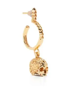 Emanuele Bicocchi Skull Pendant Hoop Earring - Gold