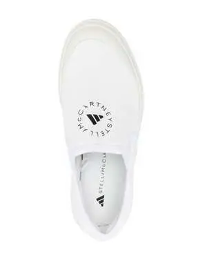 Adidas By Stella McCartney Logo-print Slip-on Sneakers - White