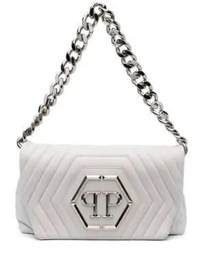 Philipp Plein Hexagon Logo Quilted Shoulder Bag