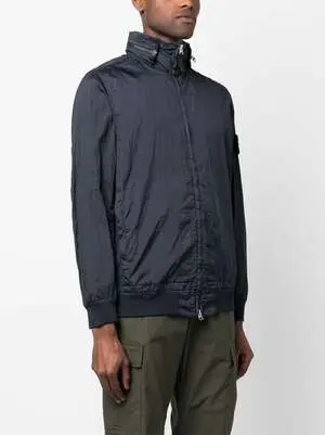 Stone Island Compass Logo Windbreaker - Blue