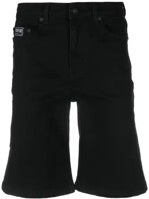 Versace Logo-patch Denim Shorts