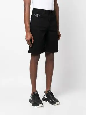 Versace Logo-patch Denim Shorts