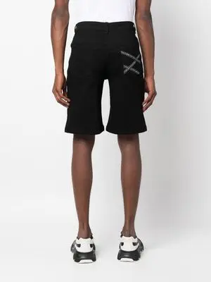 Versace Logo-patch Denim Shorts