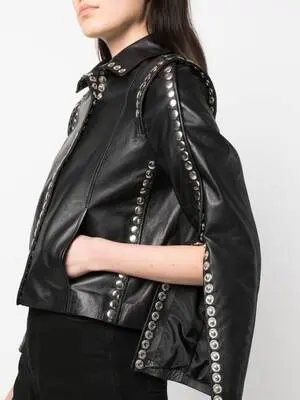 DANCASSAB Elvis Stud-detailing Leather Jacket