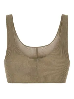 Saint Laurent Ribbed Silk Bralette
