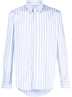 Aspesi Striped Poplin Shirt White