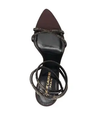 Saint Laurent Ava 105mm Embellished Sandals