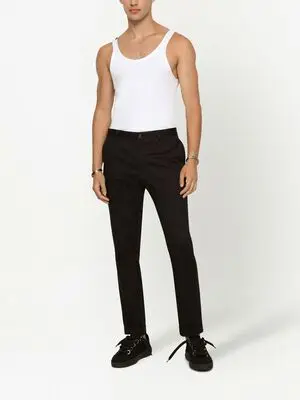 Dolce & Gabbana Ribbed Sleeveless Top - White