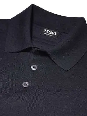 Zegna Cashseta Polo Shirt - Blue