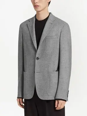 Zegna Trofeo Single-breasted Cashmere Jacket - Grey