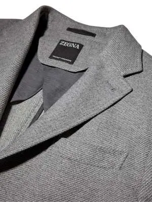 Zegna Trofeo Single-breasted Cashmere Jacket - Grey