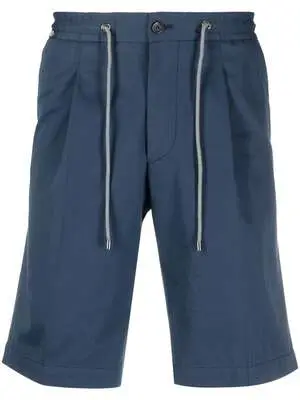 Corneliani Drawstring-waist Chino Shorts - Blue