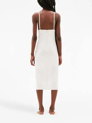 COURREGES Square-neck Midi Dress - White