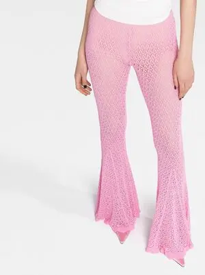 Blumarine Knitted Flared Trousers - Pink