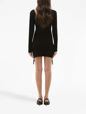 COURREGES Ribbed-knit Zip-up Dress