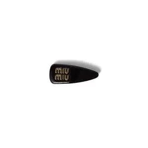 Miu Miu Velvet Hair Clip - Black