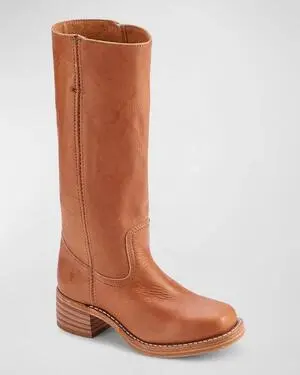 THE FRYE COMPANY Campus Tall Leather Riding Boots - Saddle