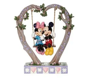 JIM SHORE Enesco Disney Traditions Mickey & Minnie On Sw Ing - One-color