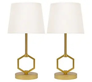 RIVER OF GOODS 17.75'h Ichabod Twin Table Lamps - One-color