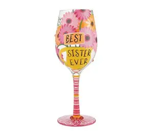 ENESCO Lolita 15-oz Best Sister Ever Wine Glass - One-color