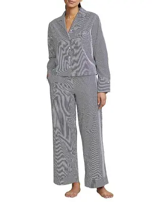 Ralph Lauren Bailey Striped Long Pajama Set