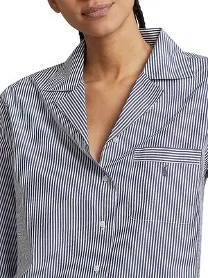 Ralph Lauren Bailey Striped Long Pajama Set