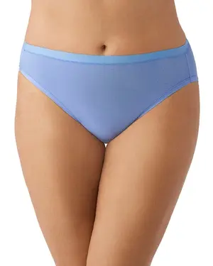 Wacoal Understated Cotton High Cut Blue Hydrangea
