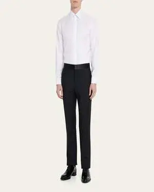 Charvet Slim Fit Covered Placket Dress Shirt - White