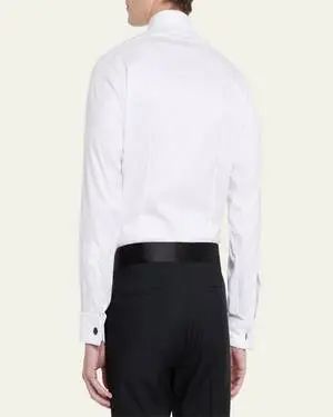 Charvet Slim Fit Covered Placket Dress Shirt - White