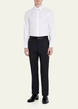 Charvet Slim Fit Covered Placket Dress Shirt - White