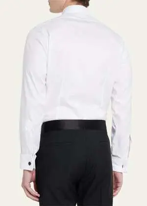 Charvet Slim Fit Covered Placket Dress Shirt - White
