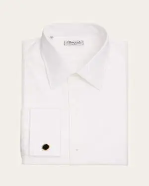 Charvet Pique-bib French Cuff Dress Shirt - White